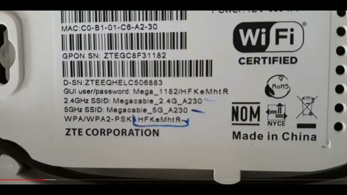 Cambiar contraseña de un módem Megacable