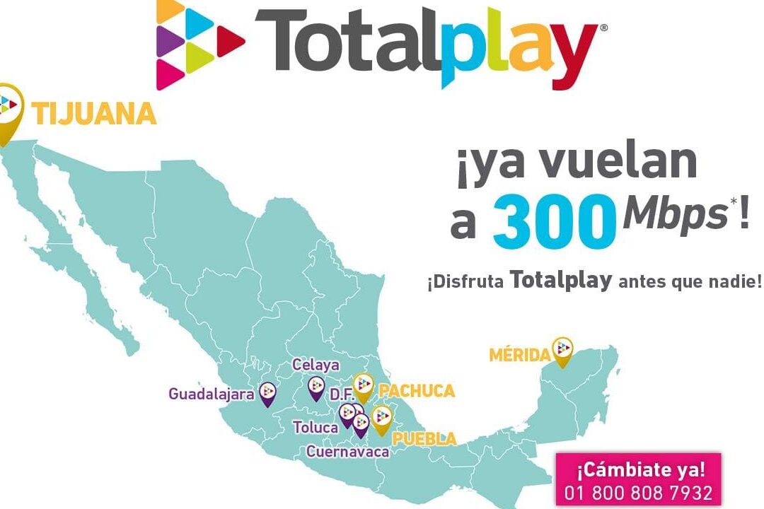 Cobertura Totalplay en México: Estados y ciudades con fibra óptica