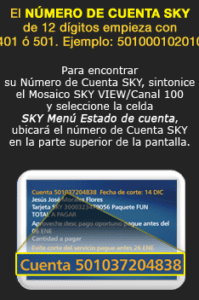 ¿Cómo saber mi número de cuenta Sky?